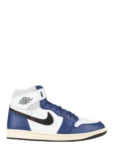 JORDAN Leather High-top Sneakers - Blue