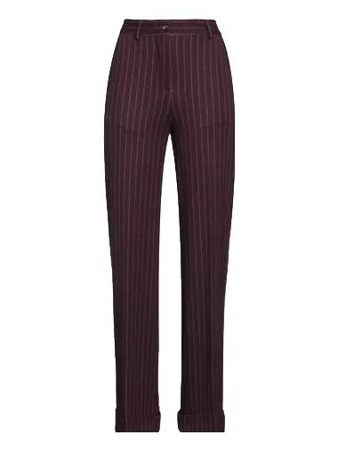 VI TO VI Striped Straight Leg Pants - Purple