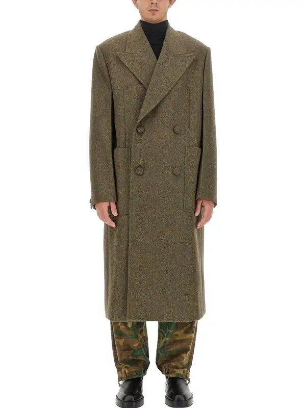 Givenchy Oversize Wool Coat - Green