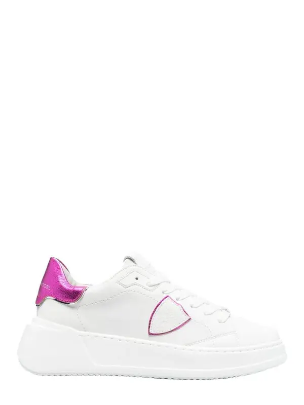 Philippe Model Sneakers - Metal Blanc/fucsia