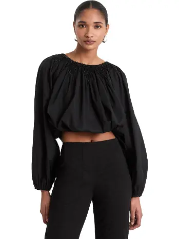 Merlette Lotus Beaded Top - Black