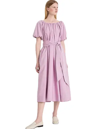 Merlette Bastion Tea Length Dress - Rose Chambray