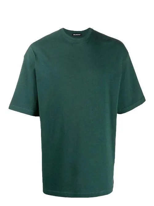 Balenciaga Backlogo T-shirt - Green/white