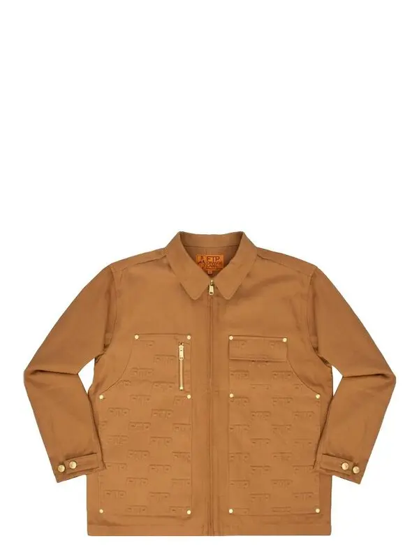 FTP Embossed Logo Work Jacket - Brown