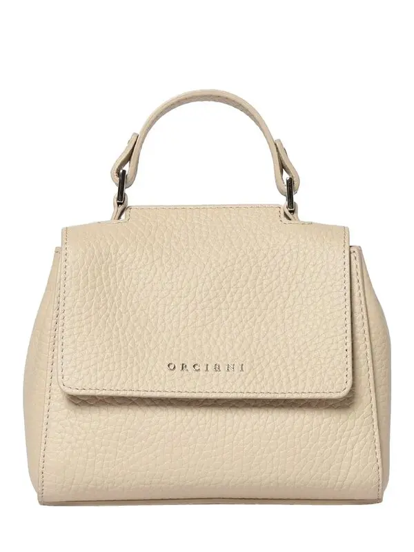 ORTIGNI Mini Top Handle Bag - Beige