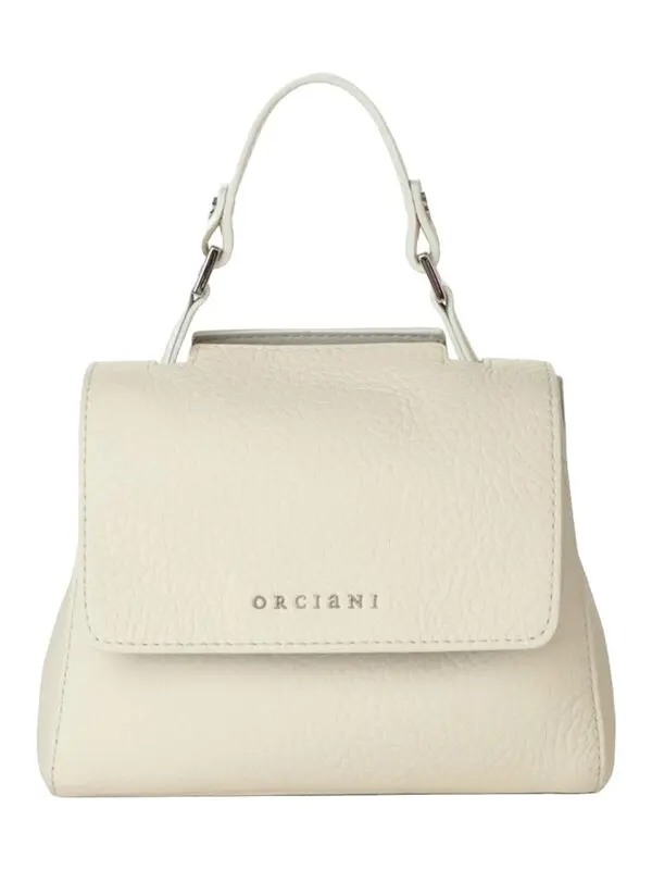 ORTIGNI Mini Top Handle Bag - White