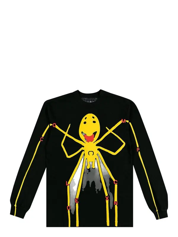 CACTUS PLANT FLEA MARKET Complexcon Smiiiiley Spider Legs Long-sleeve - Black