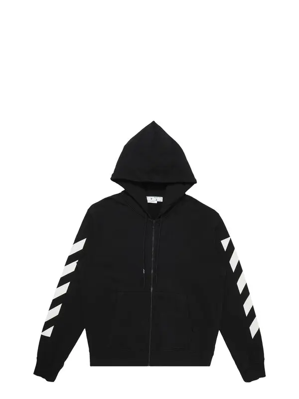 Off-White Diag Arrow Slim Zip Hoodie - Black