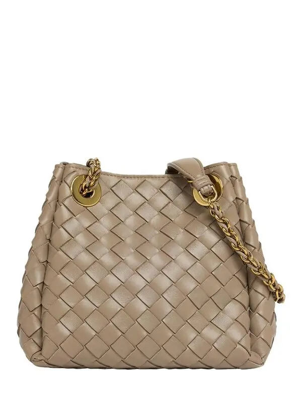 Bottega Veneta Small Parachute Shoulder Bag - Limestone