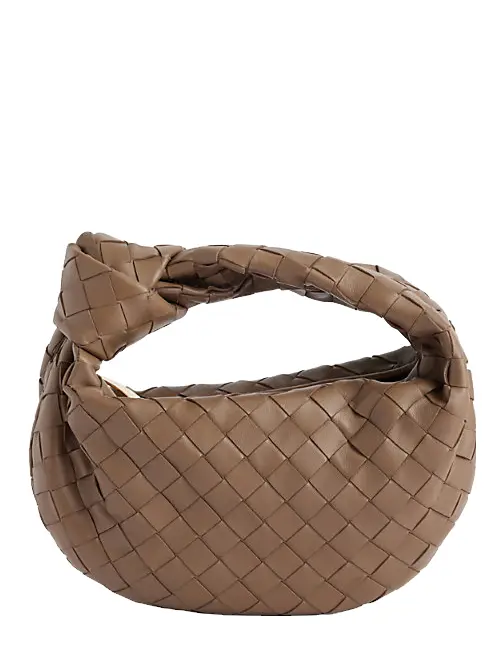 Bottega Veneta Mini Jodie Leather Hobo Bag - Pinecone-gold