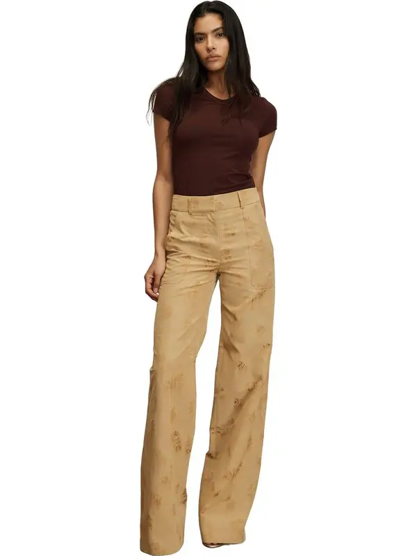Veronica Beard Cole Wide-leg Trousers - Sand