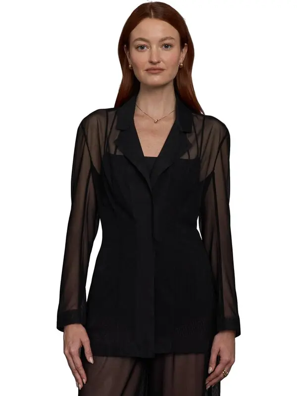 Norma Kamali Classic Single Breasted Jacket - Black