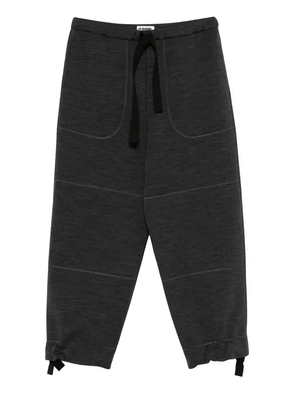 JIL SANDER Mélange-effect Trousers - Grey