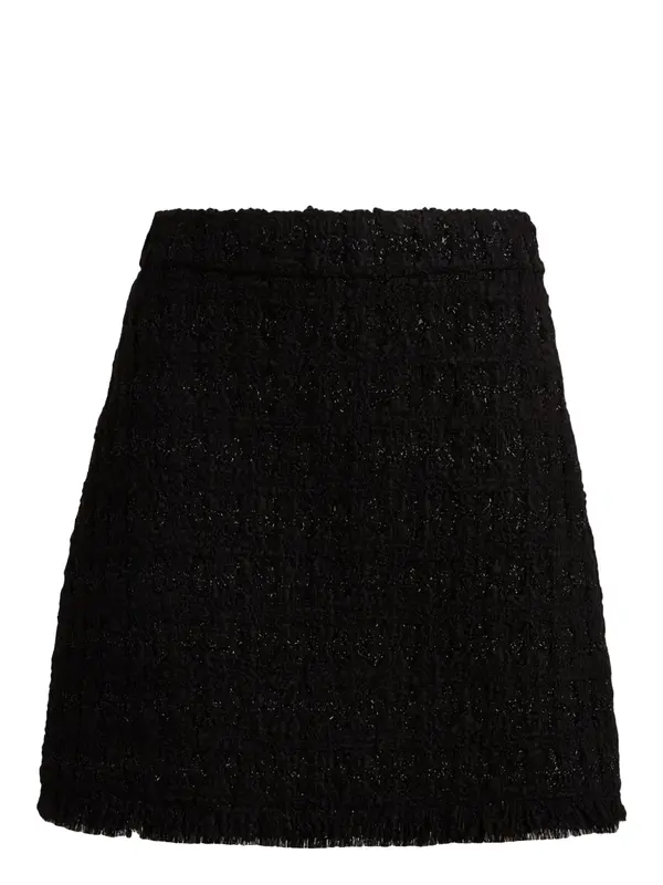 Tory Burch Tweed Mini Skirt - Black