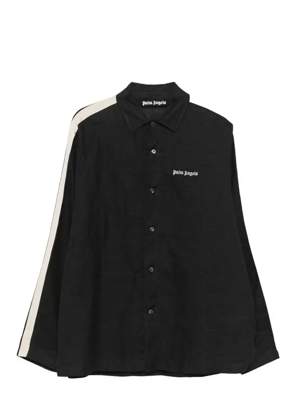 Palm Angels Embroidered-logo Shirt - Black