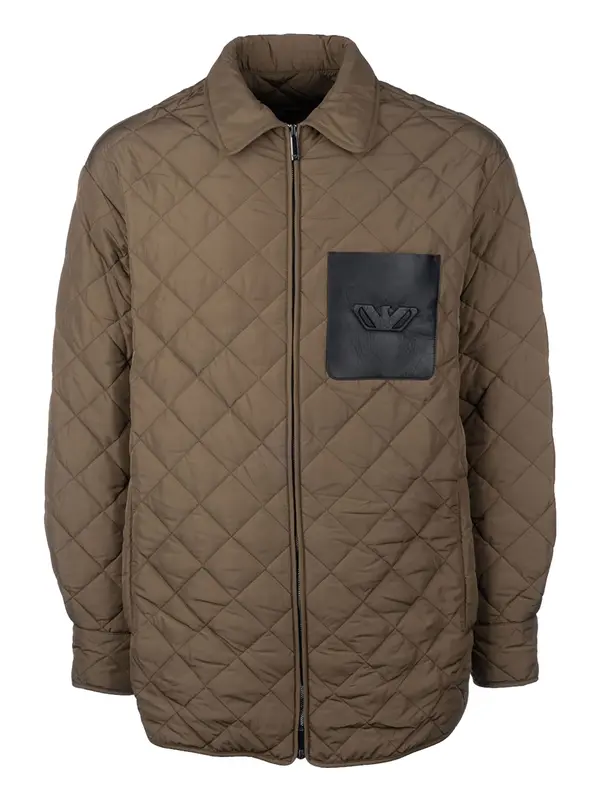 Emporio Armani Quilted Jacket - Brown