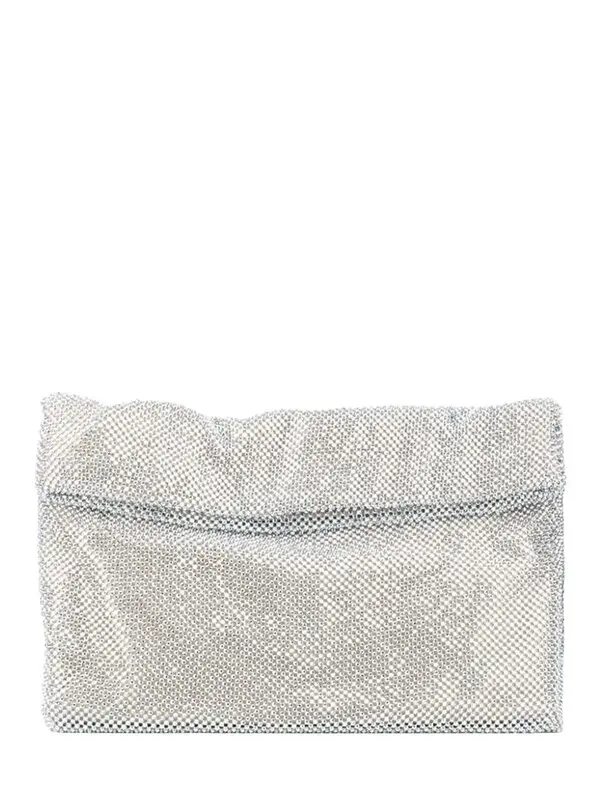 TWENTY FOURHAITCH Crystal Embellished Clutch - Silver