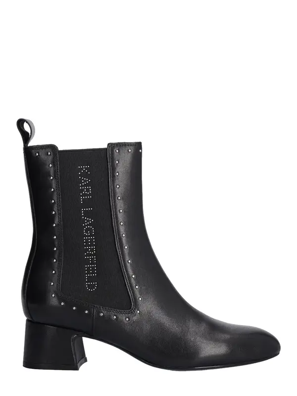 Karl Lagerfeld Bonnie Ankle Boots - Black