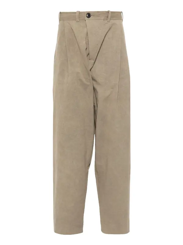 JAN JAN VAN ESSCHE Tapered-leg Trousers - Neutrals