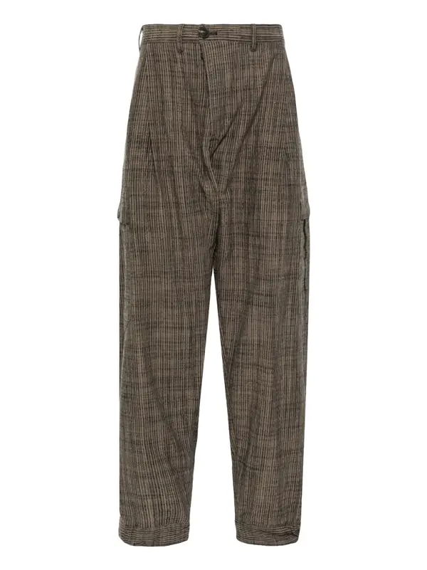 JAN JAN VAN ESSCHE Striped Trousers - Grey