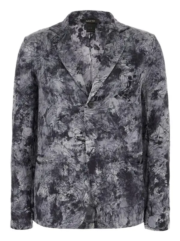 Avant Toi Floral-print Shirt - Grey