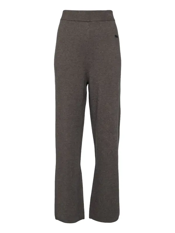 Izzue Knitted Straight Trousers - Grey