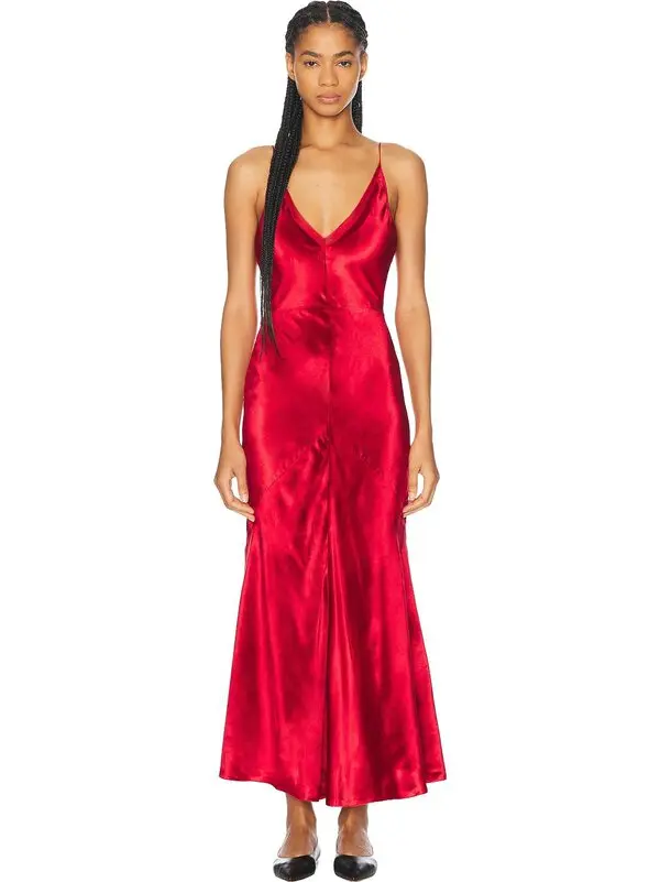 Gabriela Hearst Brigita Dress - Scarlet Red