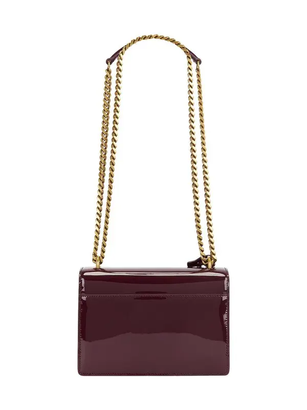 Saint Laurent Small Sunset Chain Bag - Red Wine