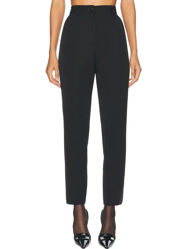 Dolce & Gabbana High Waisted Tuxedo Pant In Black - Nero