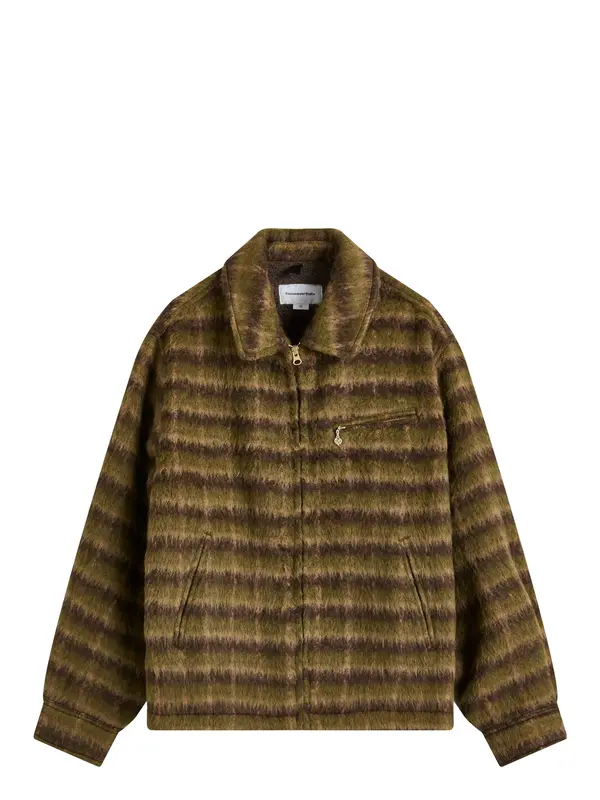 THISISNEVERTHAT Brushed Wool Check Jacket - Dark Brown