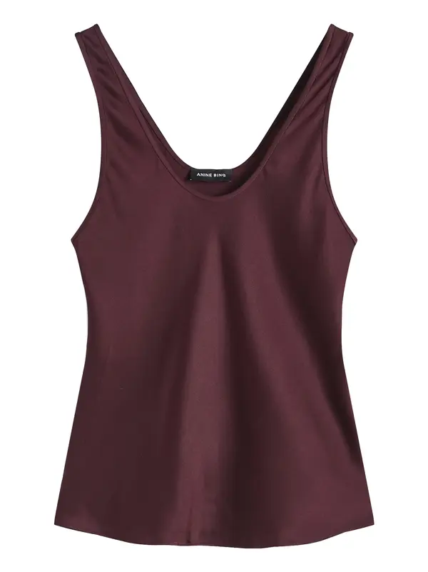 ANINE BING Lea Top - Burgundy
