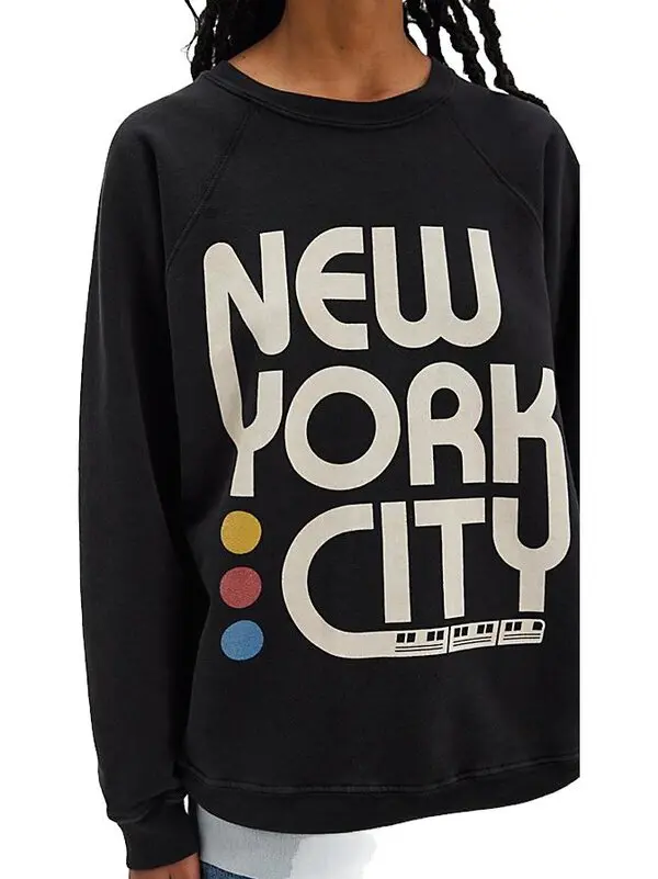 The Original Retro Brand New York Subway Crew Pullover - Vintage Black