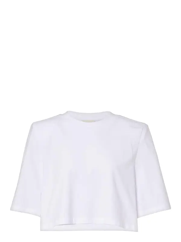 Isabel Marant Zaely Cropped Cotton T-shirt - White