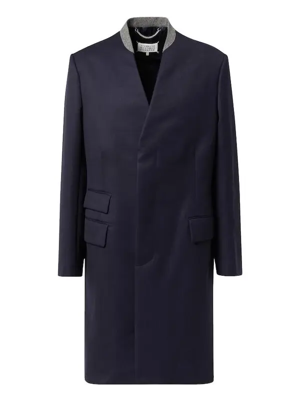 MAISON MARGIELA Wool Coat - Blue