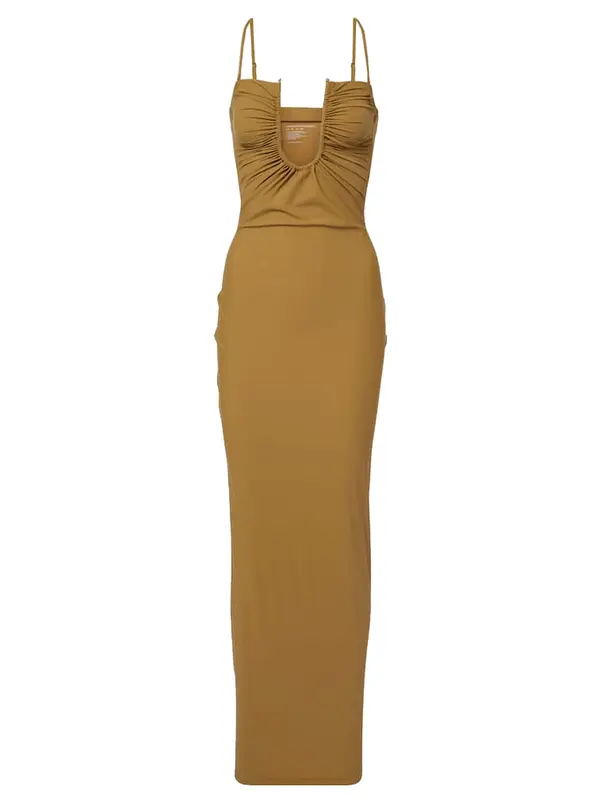 Christopher Esber Ruched Maxi Dress - Green