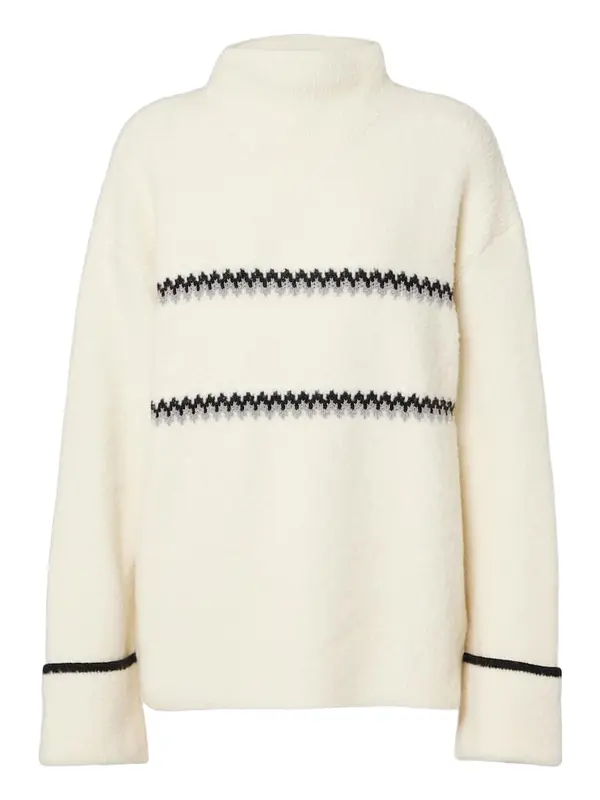 Proenza Schouler Label Fair Isle Wool-blend Sweater - White