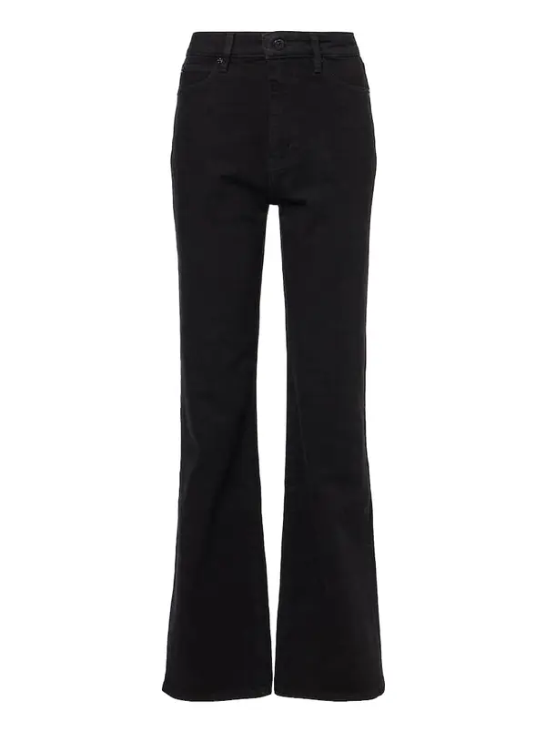FRAME Arrow High-rise Flared Jeans - Black