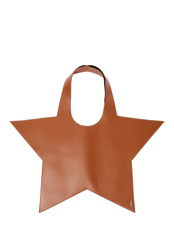 Coperni Star Leather Tote Bag - Brown