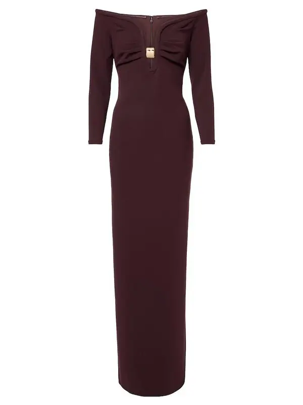 Roland Mouret Embellished Cady Gown - Brown