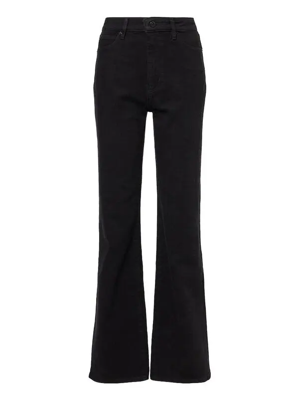FRAME Arrow High-rise Flared Jeans - Black