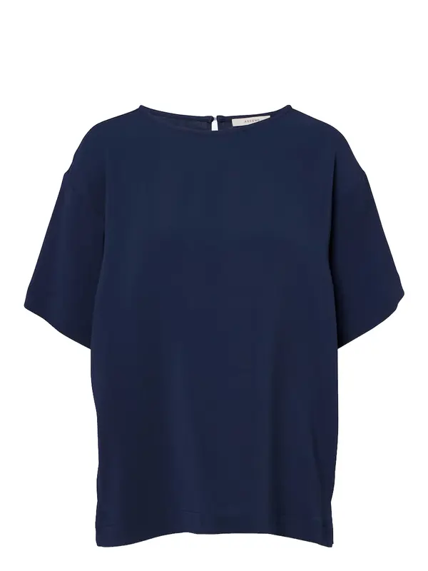 Asceno Talia Crêpe T-shirt - Blue