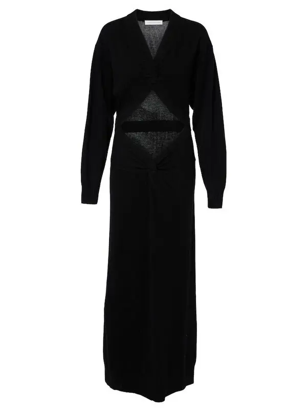 Christopher Esber Gathered Cutout Maxi Dress - Black