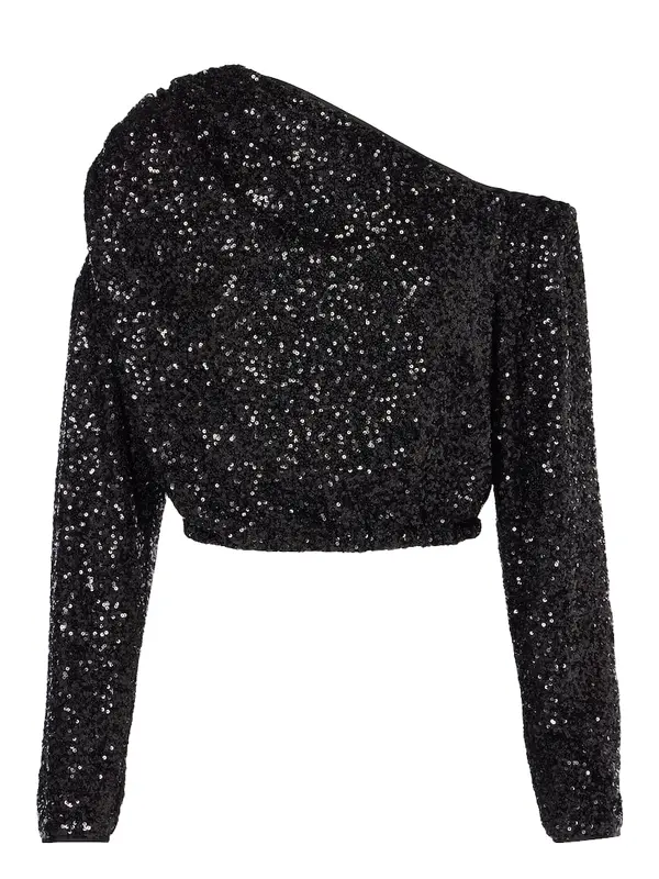 Diane Von Furstenberg Belle Sequined Top - Black