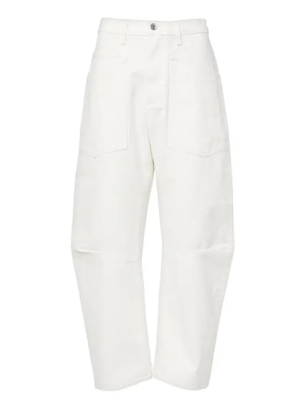 NILI LOTAN Shon High-rise Barrel-leg Jeans In Summer Wash - White