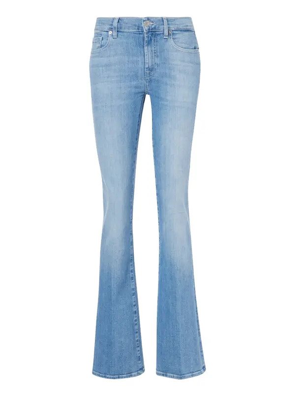 7 For All Mankind Mid-rise Flared Jeans - Blue