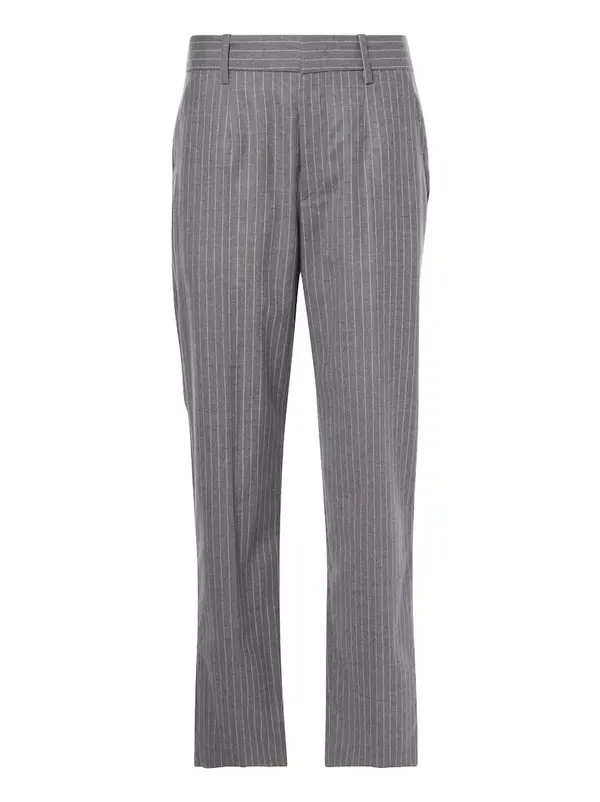 Isabel Marant Ritana Houndstooth Wool Tapered Trousers - Grey