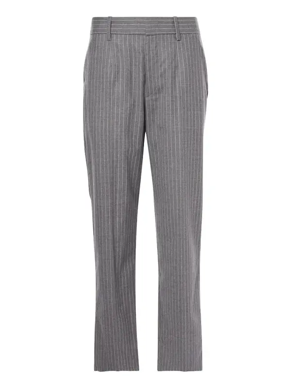 Isabel Marant Étoile Ritana Pinstripe Wool Tapered Pants - Grey