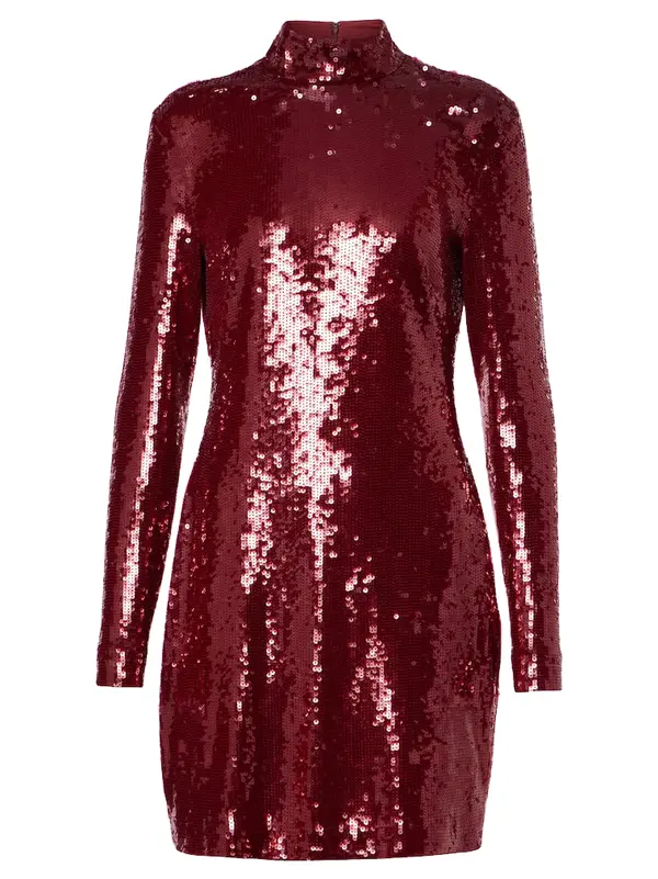 Veronica Beard Sylee Sequined Mini Dress - Red