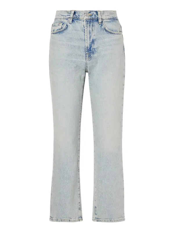 7 For All Mankind High-rise Straight Jeans - Blue
