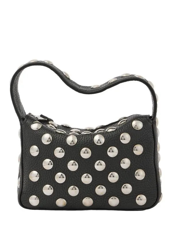 Khaite Elena Small Studded Shoulder Bag - Black